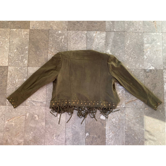 Sheryl Crow | Jackets & Coats | Nwt Sheryl Crow Studded Fringe Faux ...